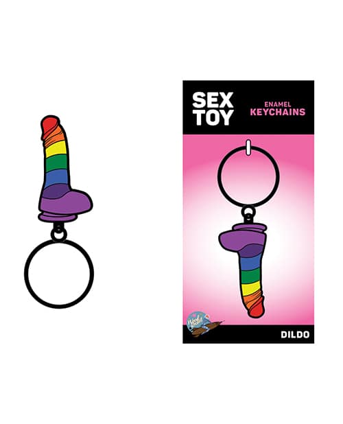 Wood Rocket Sex Toy Pride Dildo Keychain Rainbow The Bdsm Toy Shop