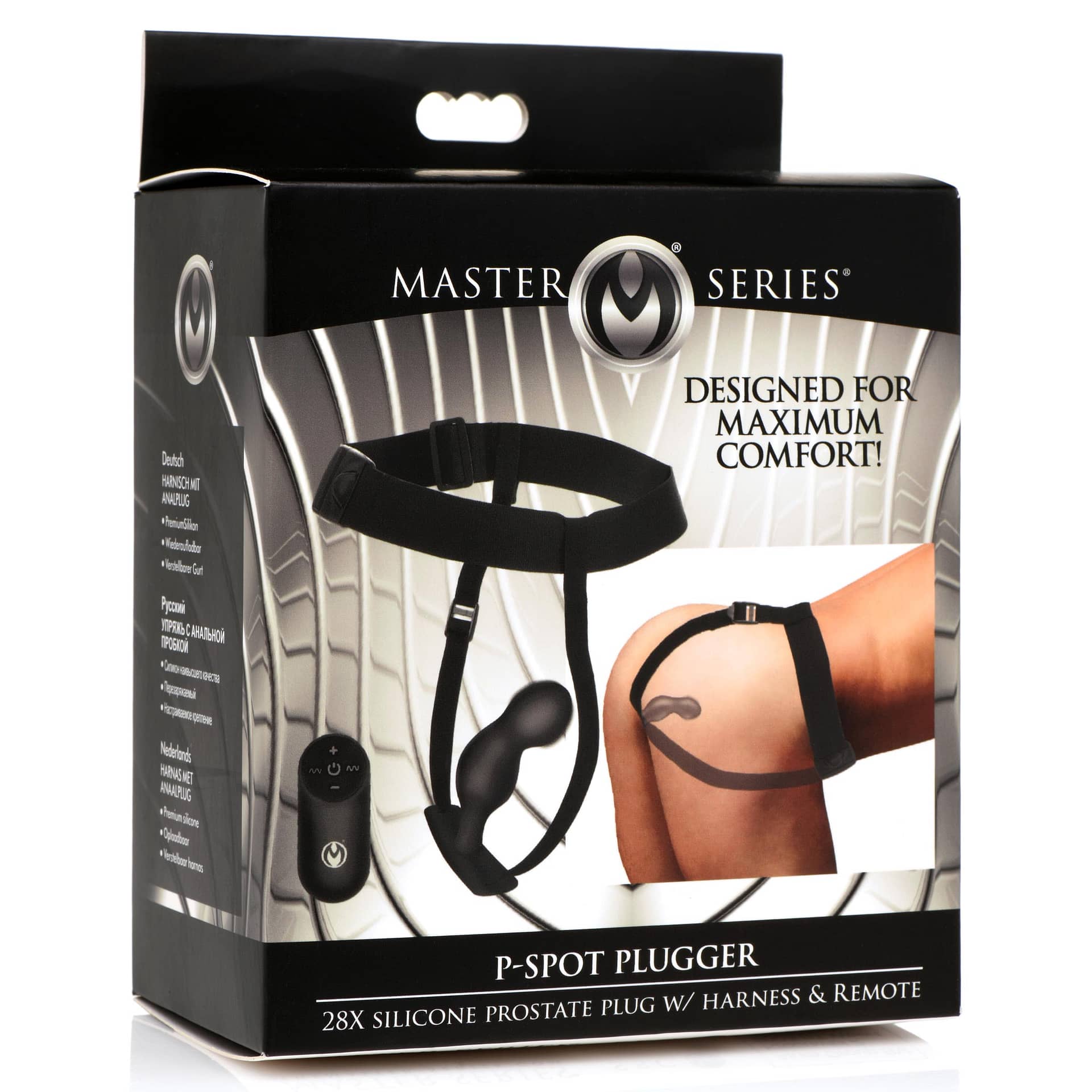 P Spot Plugger 28x Silicone Prostate Plug With Comfort Harness And Remote Control The Bdsm Toy