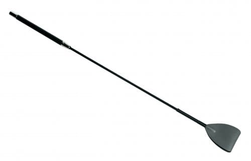 Shadow Grey Leather Riding Crop - The BDSM Toy Shop