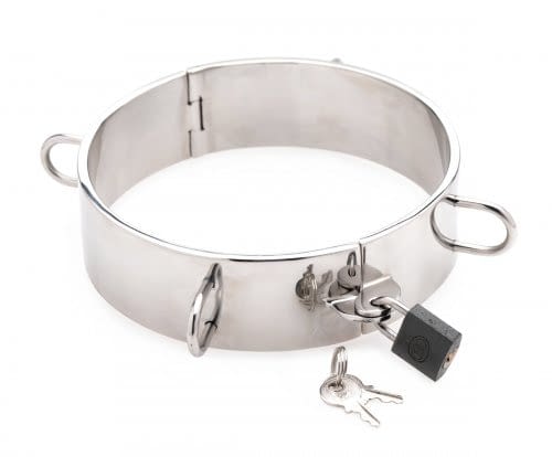 Stainless Steel Locking Bondage Collar